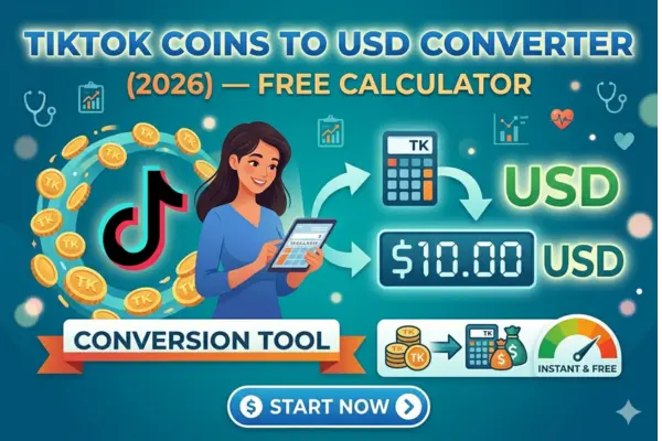 TikTok Coins to USD Converter (2026) — Free Calculator